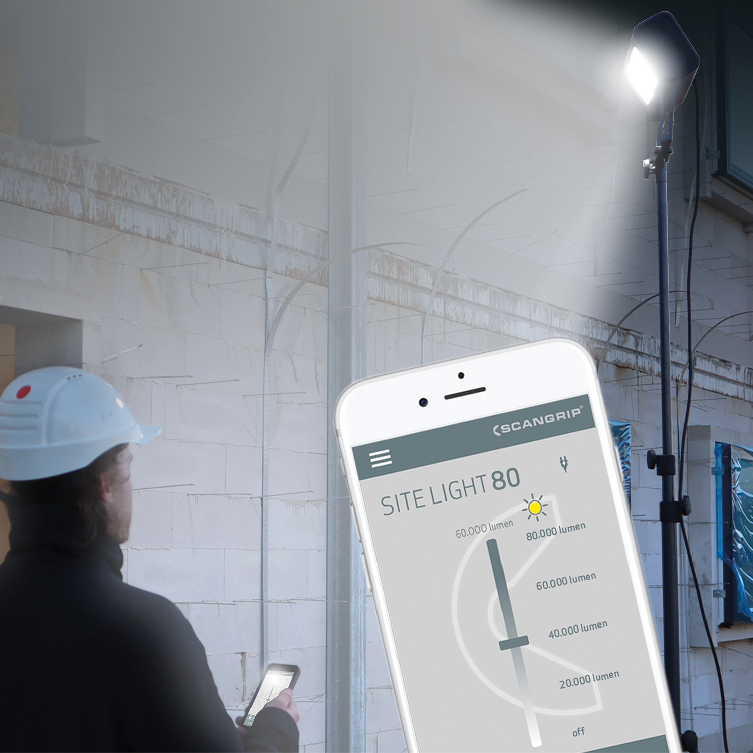 SITE LIGHT 80 - extremely powerful construction light