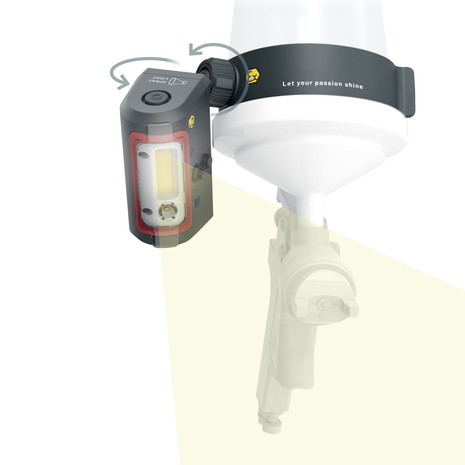 SPRAYMATCH LED Spray Gun Work Light | EX Certified Work Light for Spray ...