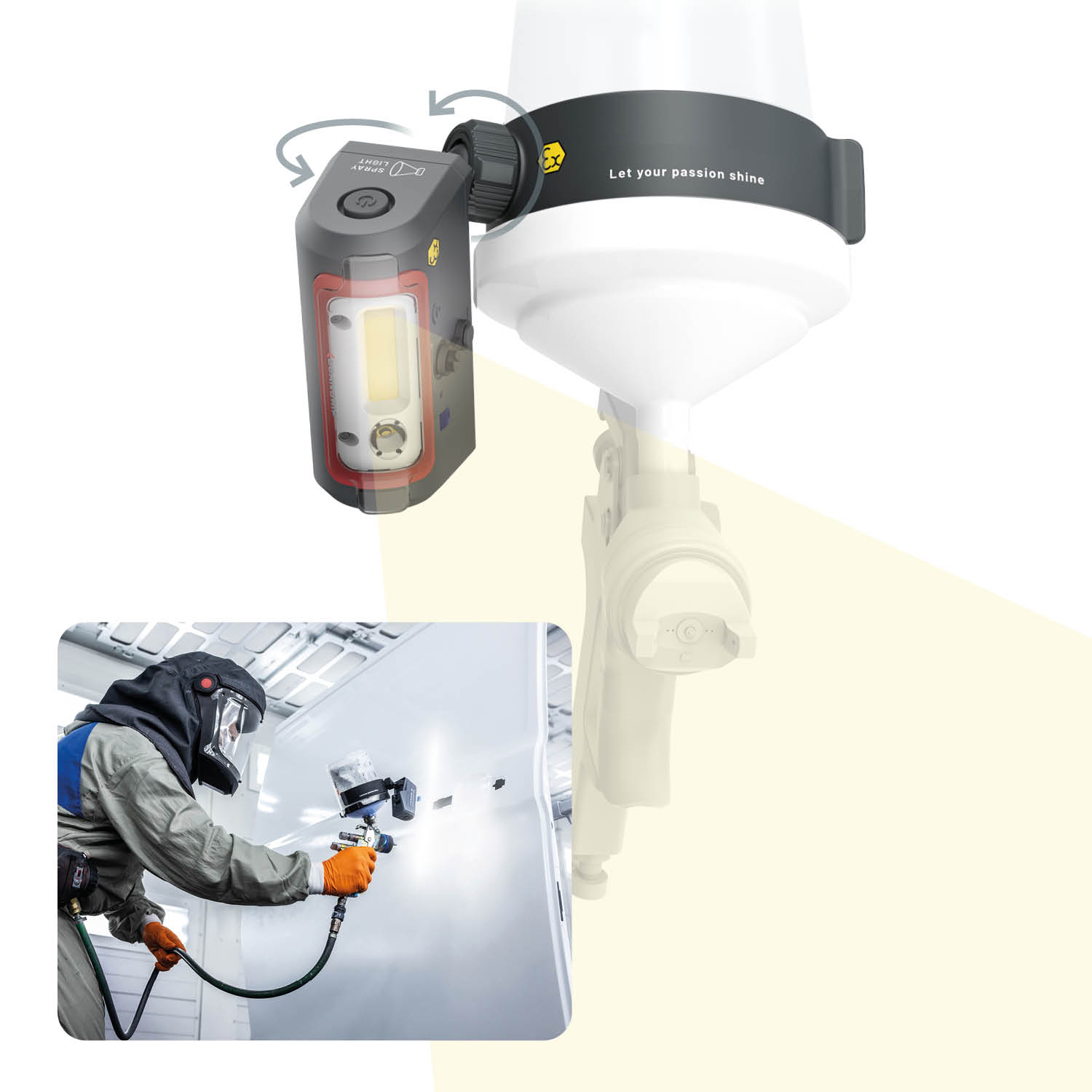 SPRAYMATCH LED Spray Gun Work Light | EX Certified Work Light for Spray ...