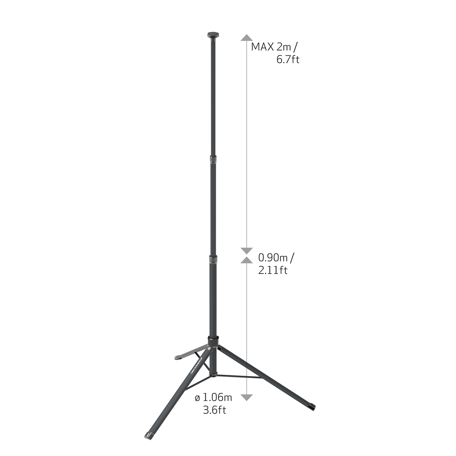 Tripod for stationary positioning of work lights