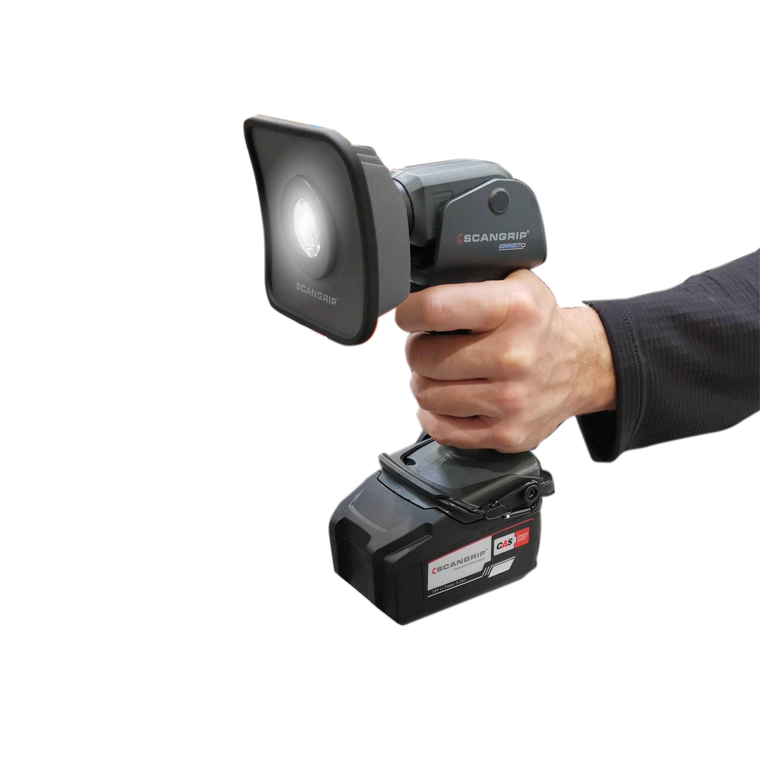 Sturdy and extremely powerful floodlight head providing up to 1500 lumen