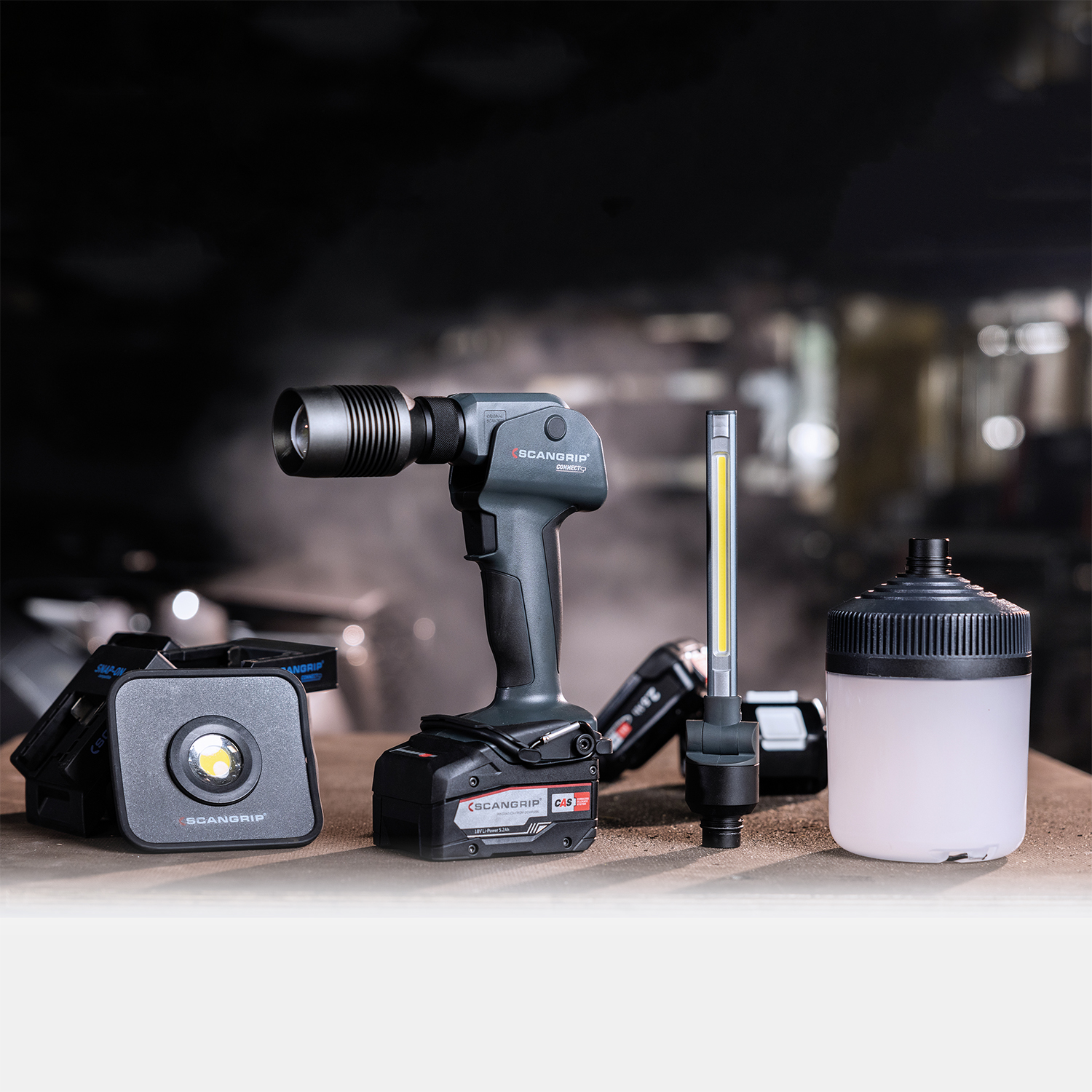 New flexible concept of hand-held work light with multiple ...